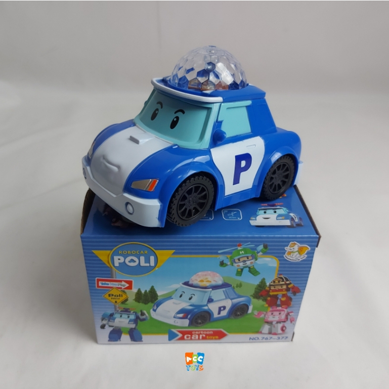 Jual Mainan Mobil Robocar Poli Baterai Lampu 3D | Shopee Indonesia
