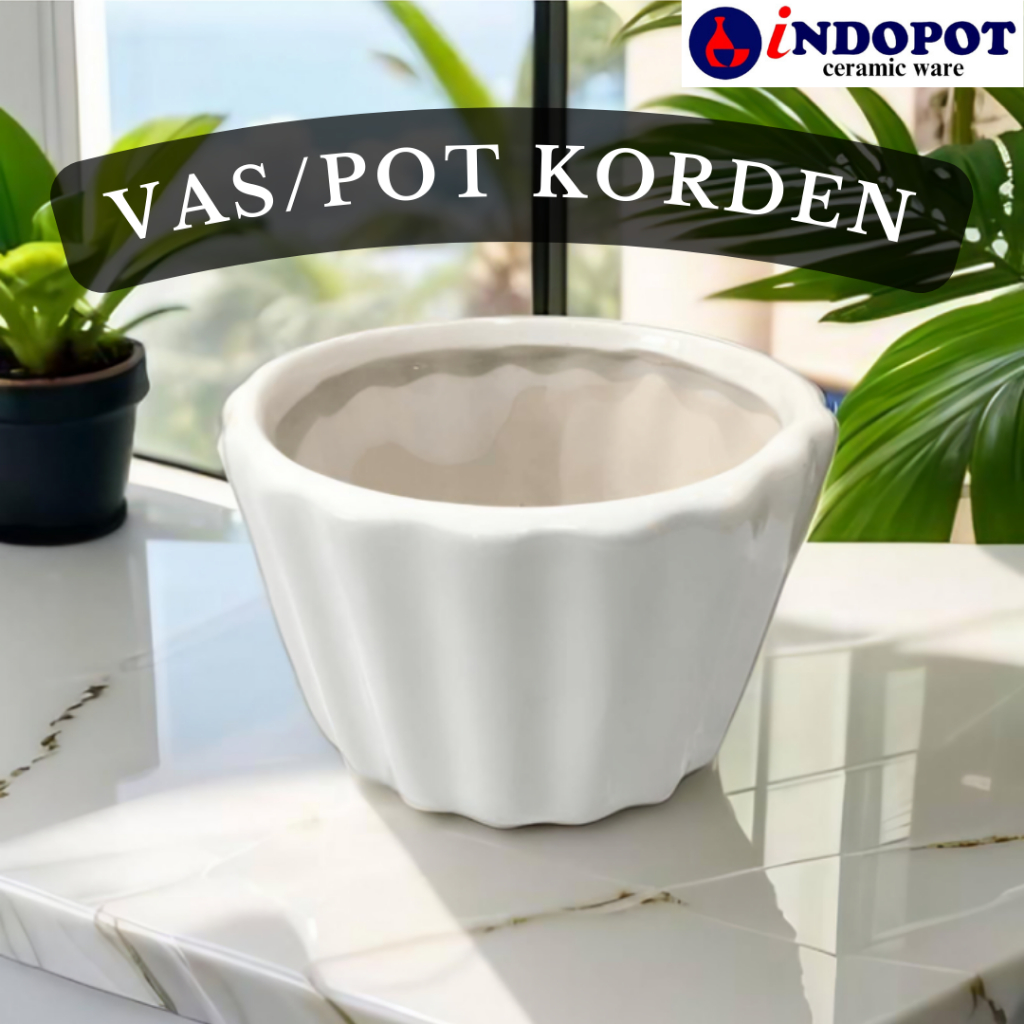 Jual Vas Pot Keramik Model Korden bisa untuk dekorasi rumah berbagai ...