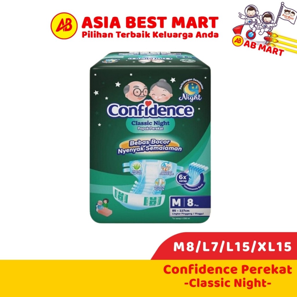 Jual Confidence Classic Night M8/L7/L15/XL15 Popok Dewasa & Lansia ...