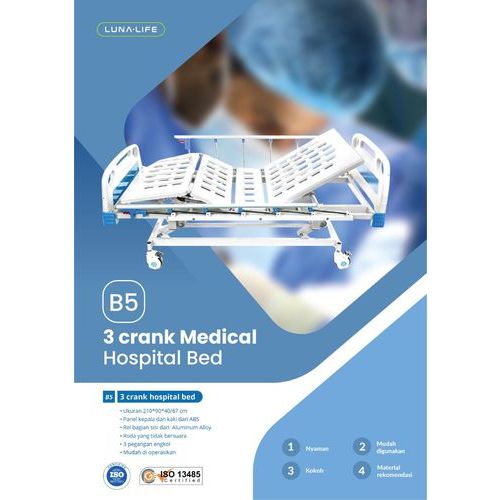 Jual Bed Pasien 3 Crank ABS Lunalife dan matras | Shopee Indonesia