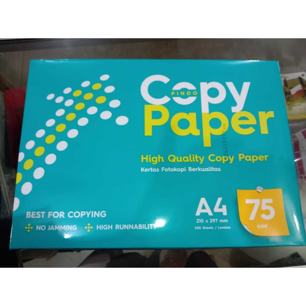 Jual KERTAS A4 / F4 75gsm COPY PAPER 1 RIM ( 500 LEMBAR ) | Shopee ...