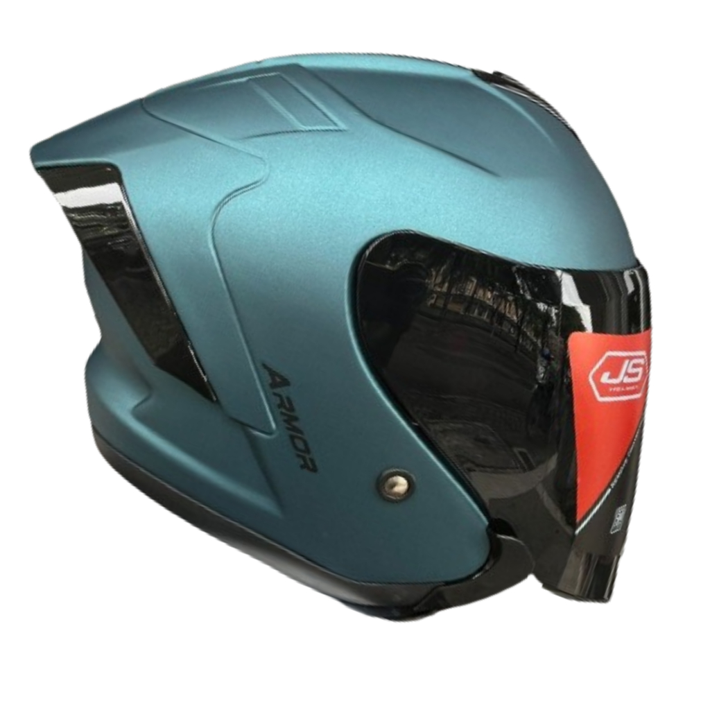 Jual Helm JS ARMOR Solid Motif Dark Teil Met Half Face SNI | Shopee ...