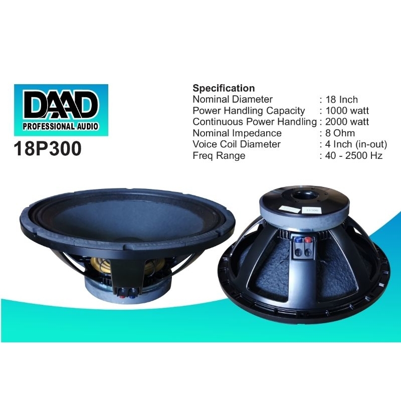Jual Speaker DAAD 18P300 / 18 inch subwoofef | Shopee Indonesia