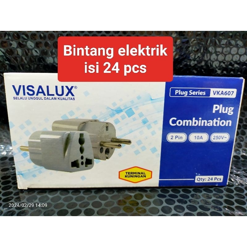 Jual Adaptor Travel kaki 3 visalux isi 24pcs | Shopee Indonesia