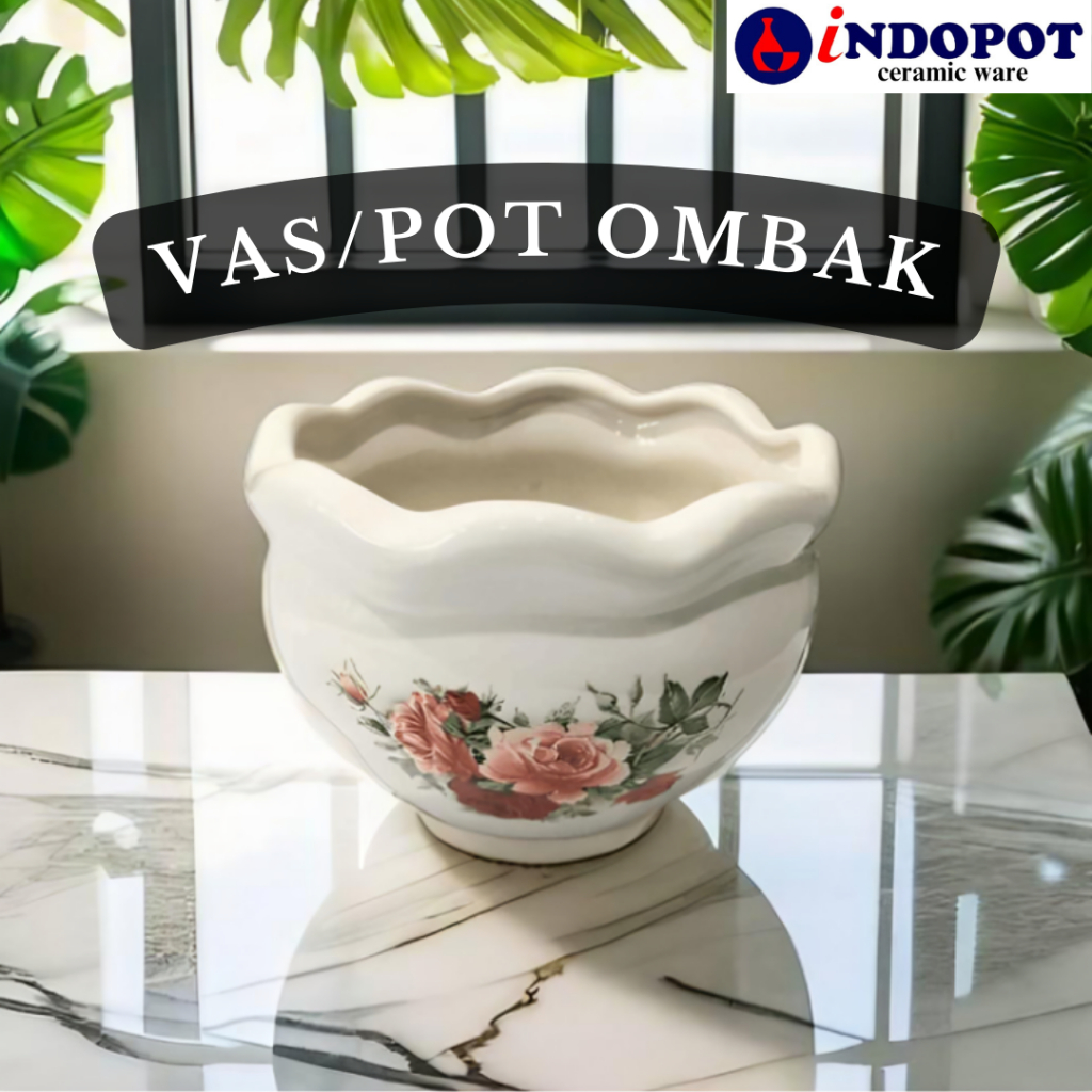 Jual Vas Pot Keramik Model Ombak bisa untuk dekorasi rumah berbagai ...