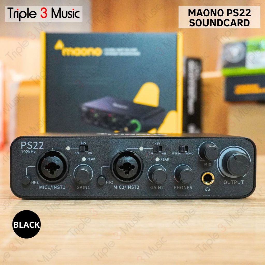 Jual MAONO AU PS22 PS22 PS-22 Audio interface Soundcard streaming 2 ...