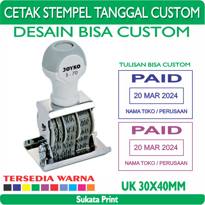 Jual Cetak Stempel Tanggal Custom Nama Perusahaan | Shopee Indonesia
