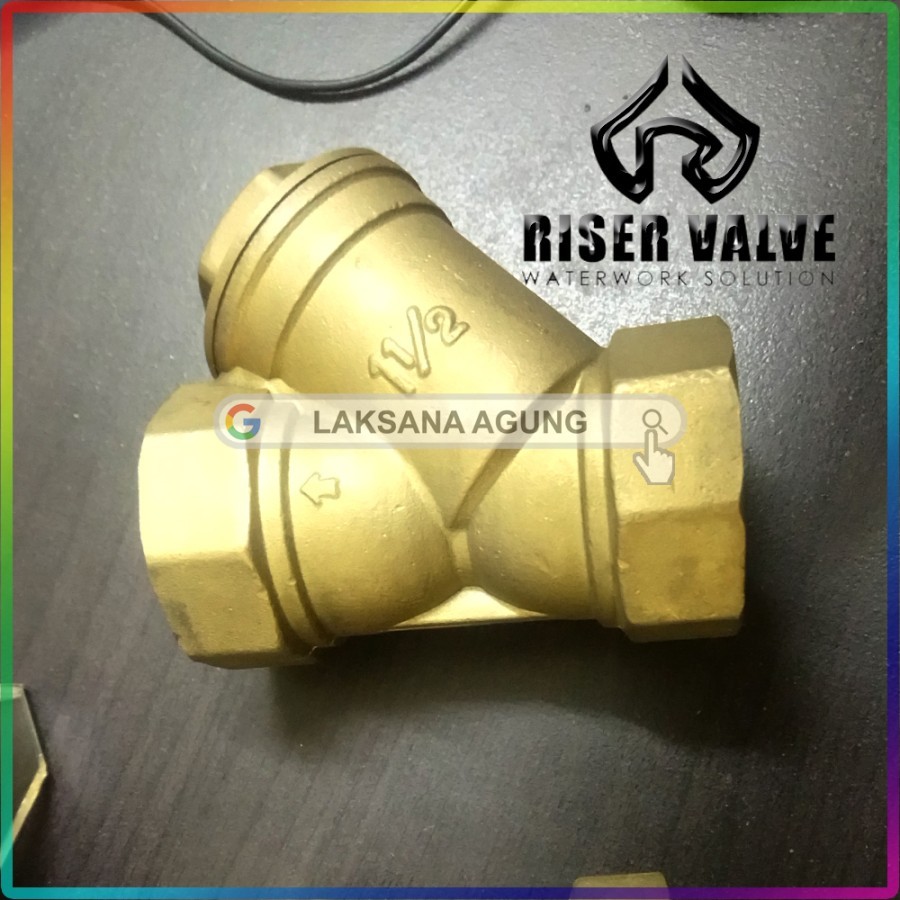 Jual Y Strainer brass PN16 1-1/2 inch Riser | Strainer kuningan 1.1/2 ...