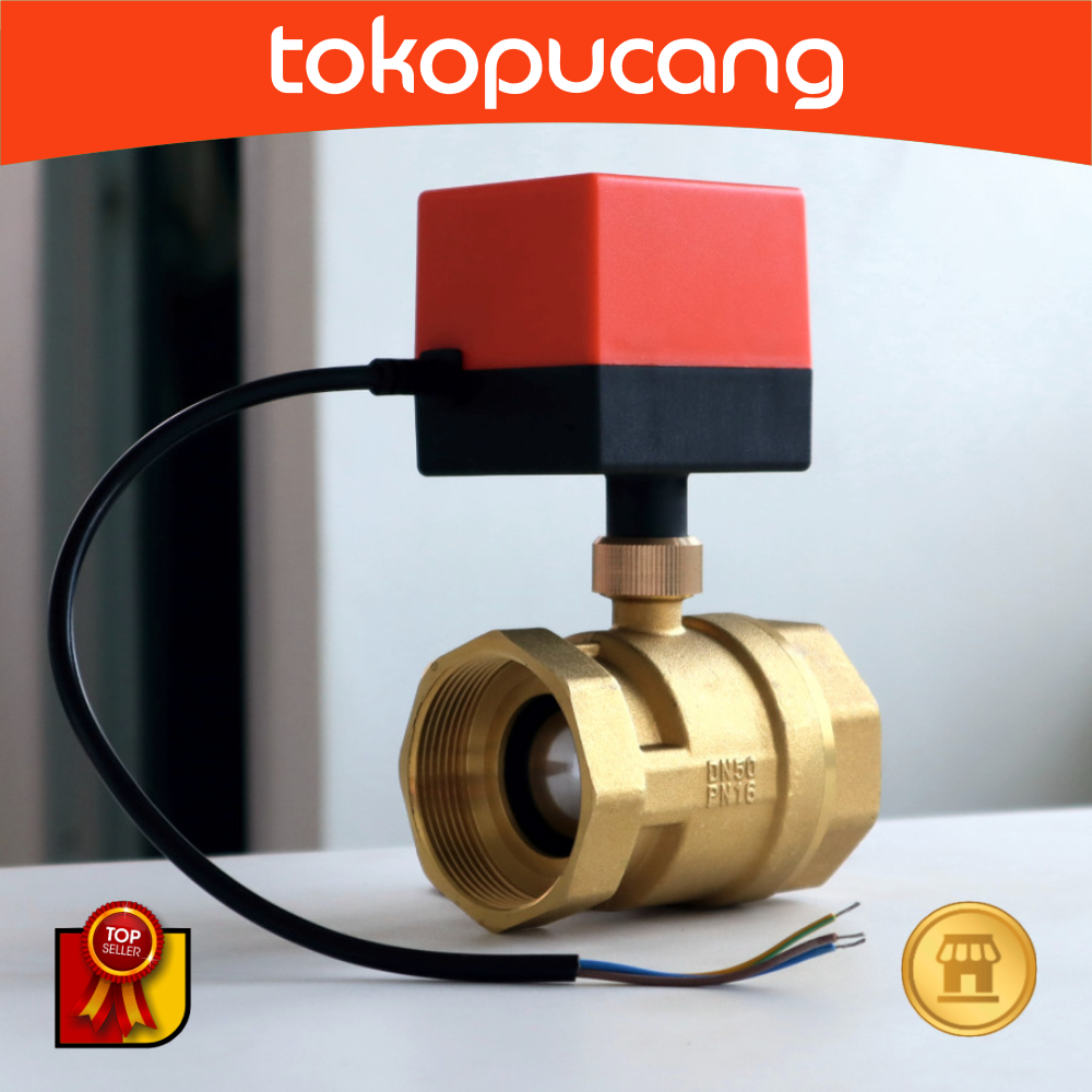 Jual Stop Kran Electric 2" DN50 Motorized Ball Valve 2 inch AC 220V servo | Shopee Indonesia