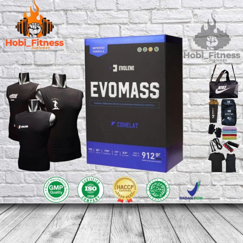 Jual EVOMASS 2lbs 912gram Weight Gainer Evolene Suplemen Fitness | Shopee Indonesia