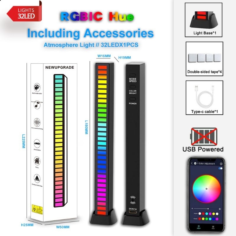 Jual Lampu Musik LED RGB Lampu Speaker Musik Sound Control Lampu ...
