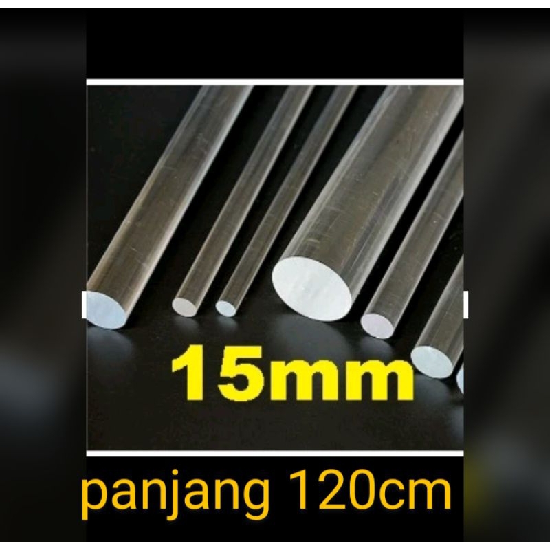 Jual Pipa solid / rod / dowel Acrylik diameter 15mm panjang 120cm ...