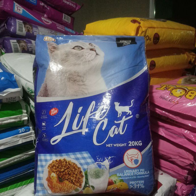 Jual Makanan Kucing Life Cat 20 Kg dry food / cat food premium life cat ...