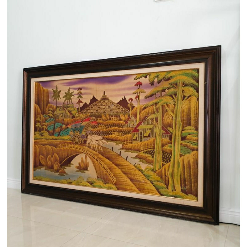 Jual Lukisan Candi Borobudur - Ukuran Jumbo ( 145 x 87 cm ) | Shopee ...