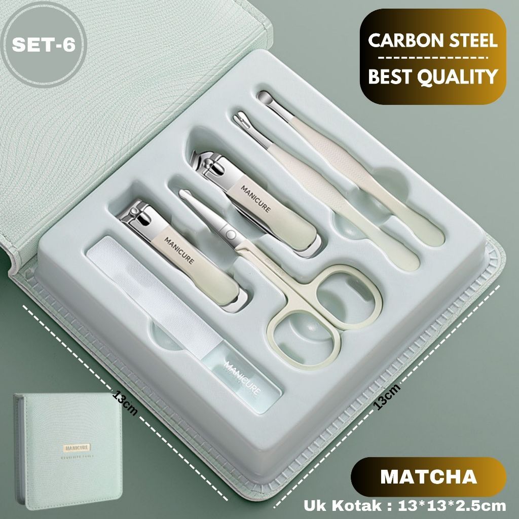 Jual Coozy Manicure Set Pouch 6 Pcs Gunting Kuku Premium Carbon Steel ...