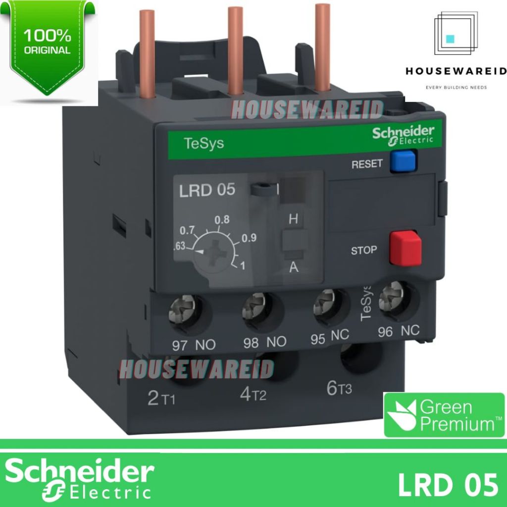 Jual Thermal Overload Relay Schneider LRD05 0.63A-1A Original / LRD 05 ...