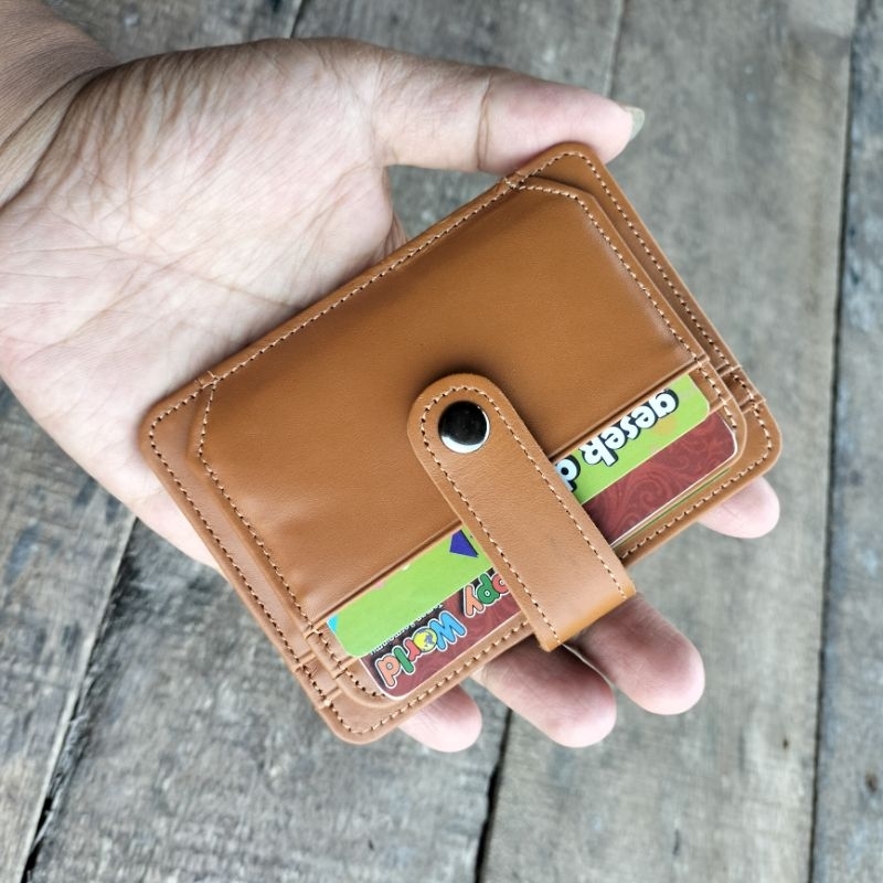 Jual Dompet Kartu Kulit Minimalis Mini Slim Wallet Original Custom Nama ...