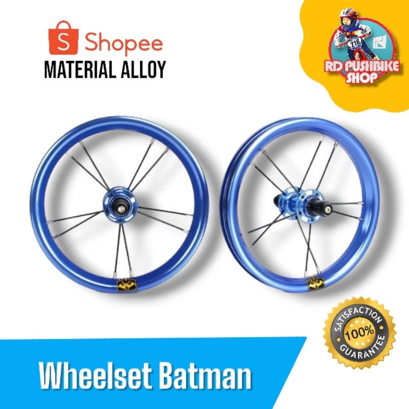 Jual Batman Wheelset Velg Pushbike BalanceBike Alloy 12" Sealed Bearing ...