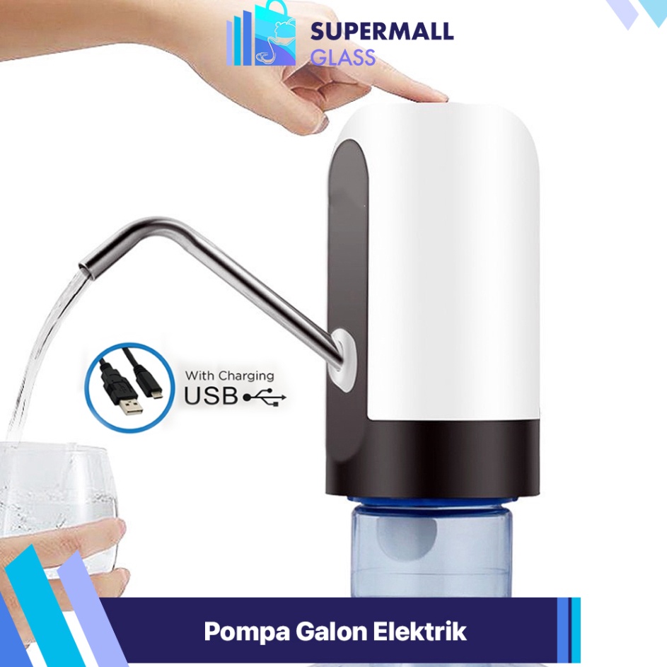 Jual Supermall Glass COD Hydro Pompa Galon Elektrik Dispenser Air Minum ...