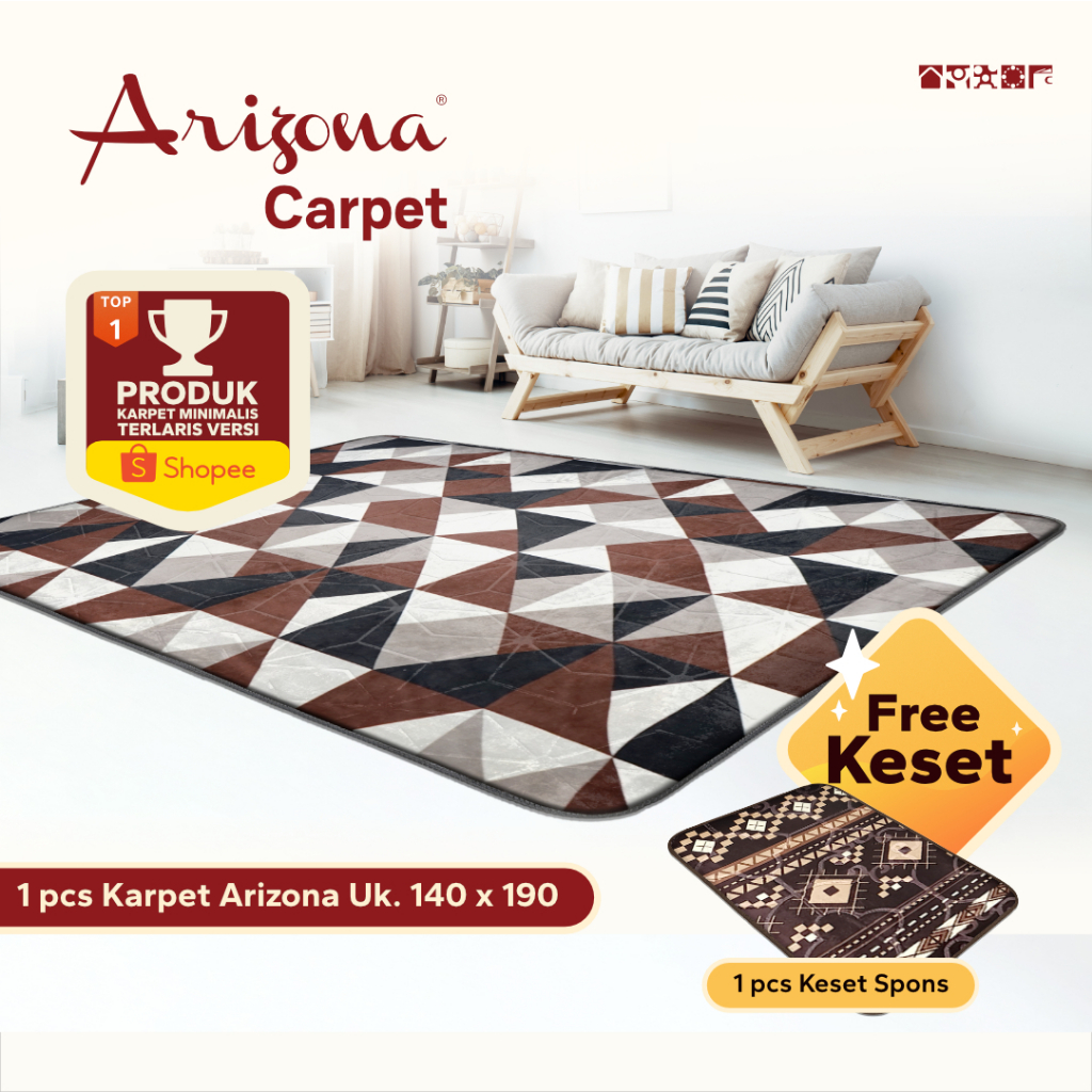 Jual [140x190cm] Cosmo Love Karpet Busa Malaysia Arizona Motif ...