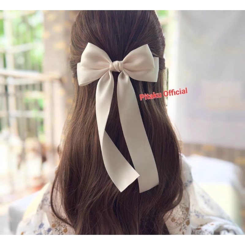 Jual Pita rambut korea style/jepit rambut korea/ long ribbon bahan ...
