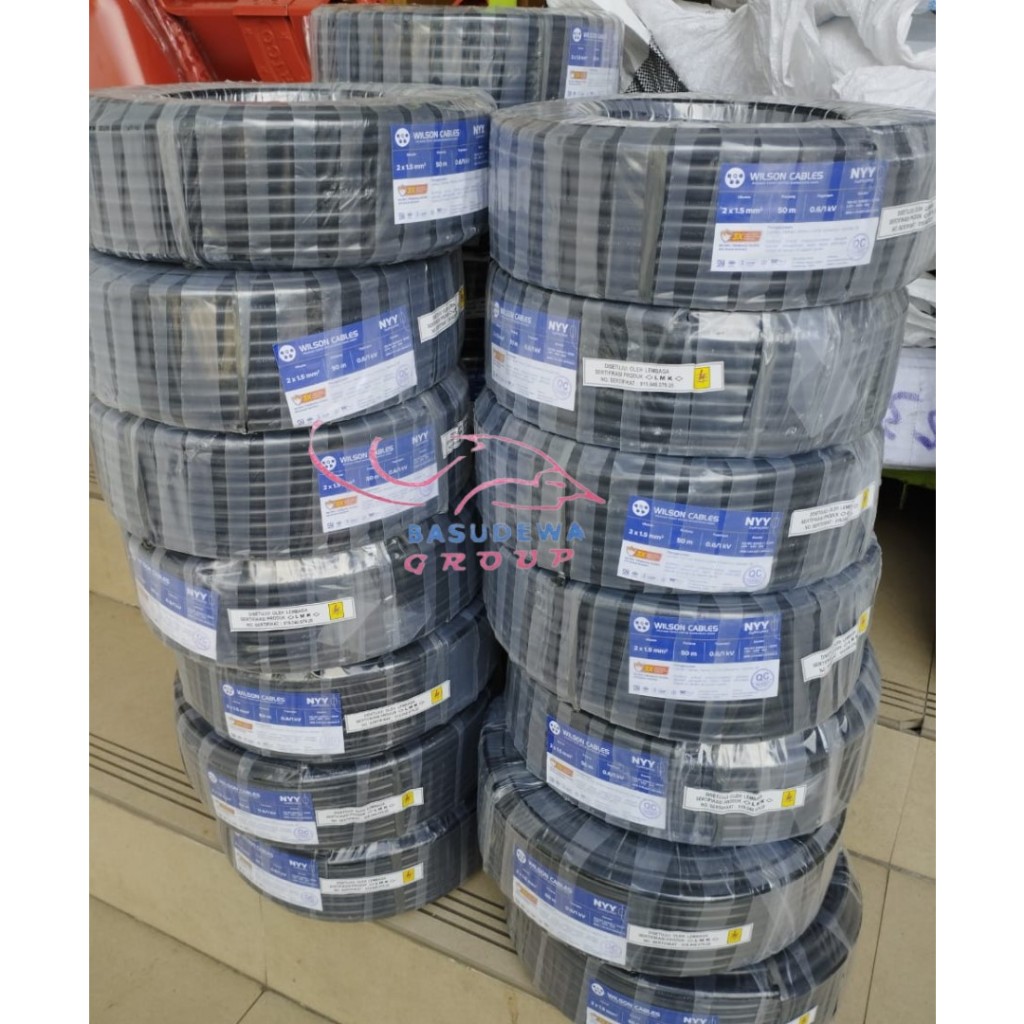 Jual WILSON KABEL NYY 2x1.5 mm2 / Kabel Tembaga Kawat WILSON CABLES ...