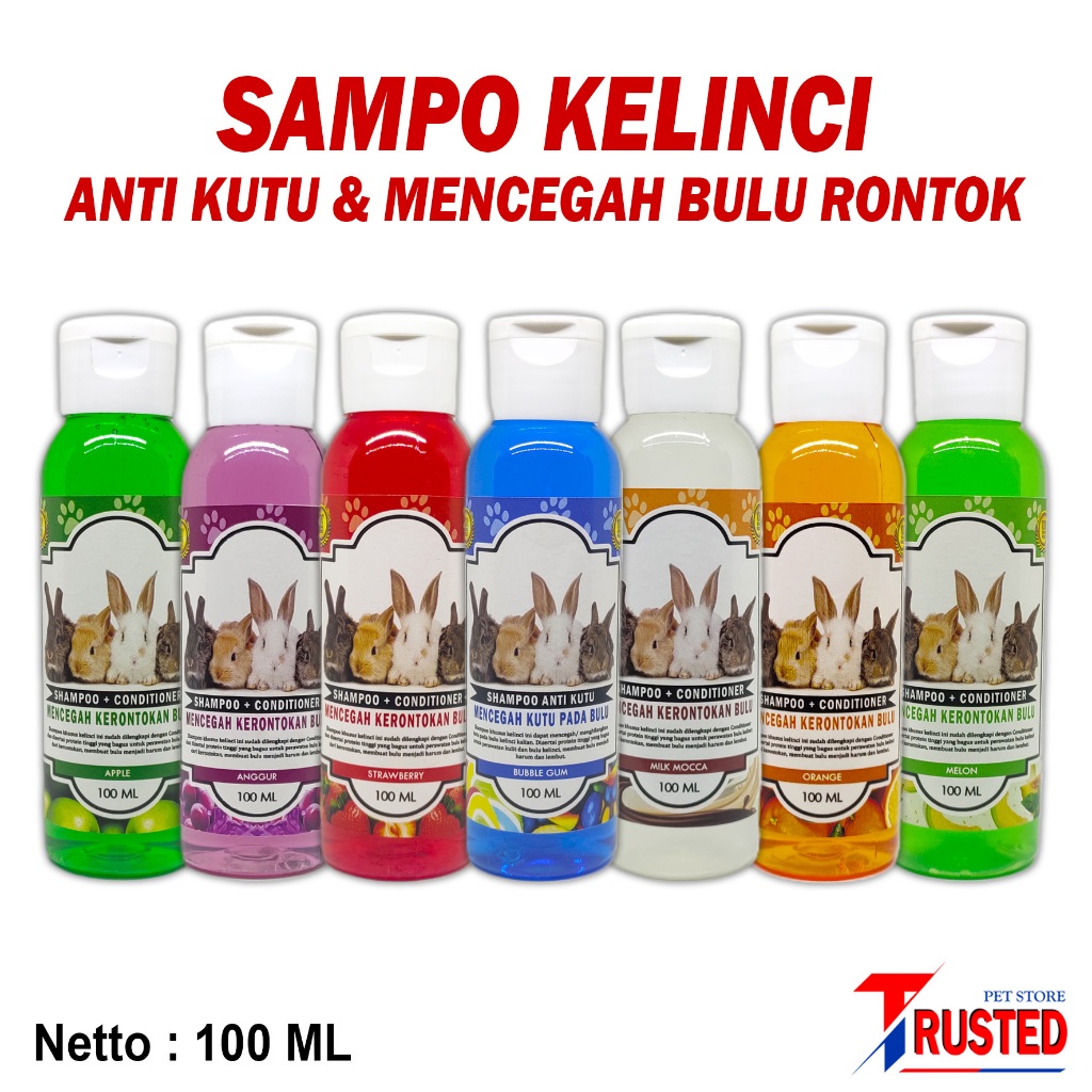 Jual SAMPO KELINCI ANGGORA SHAMPO KELINCI ANTI RONTOK DAN KUTU 100 ML ...