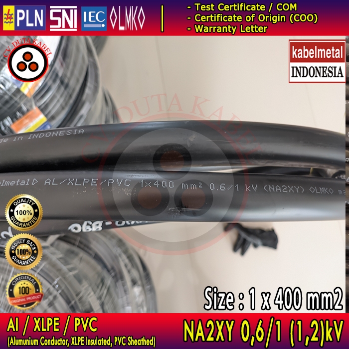 Jual Kabel NA2XY 1x400 mm2 1kV /1x400mm2/1 x 400 mm2/1 x 400 mm/1x400mm/1 x 400 | Shopee Indonesia