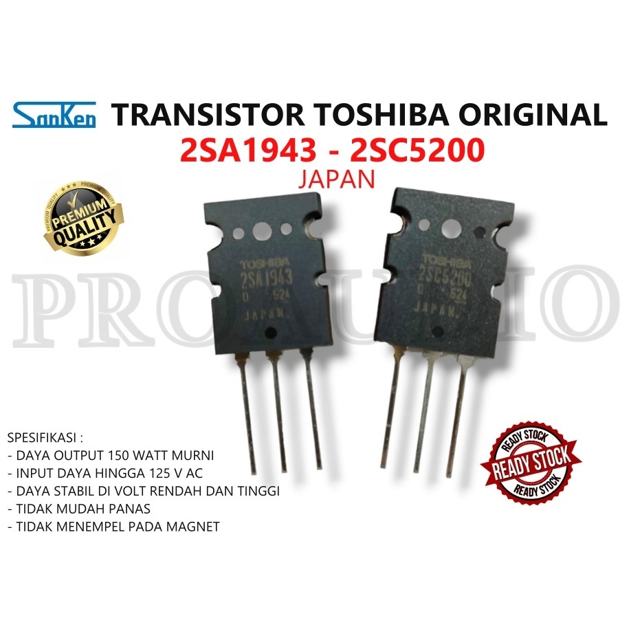 Jual TRANSISTOR TOSHIBA C5200 A1943 C 5200 A 1943 MADE IN JAPAN 1 SET ORIGINAL | Shopee Indonesia