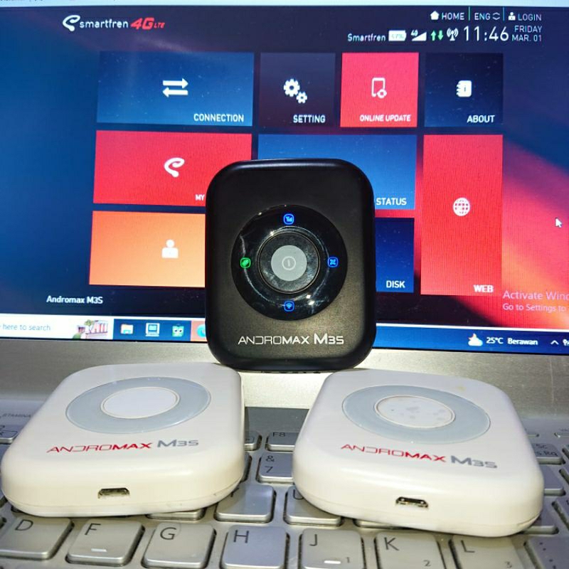 Jual Andromax M3S M3Z MiFi 4G LTE Modem Pakai Battrey Suport Smartfren ...