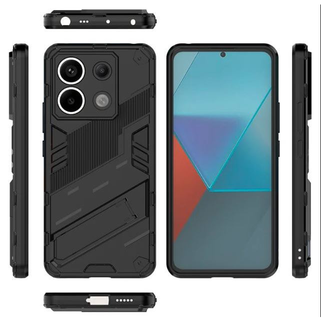 Jual Case Poco X6 / Poco X6 Pro 5G Kickstand Armor Bibercas Hybrid Anti Crack Casing Full ...