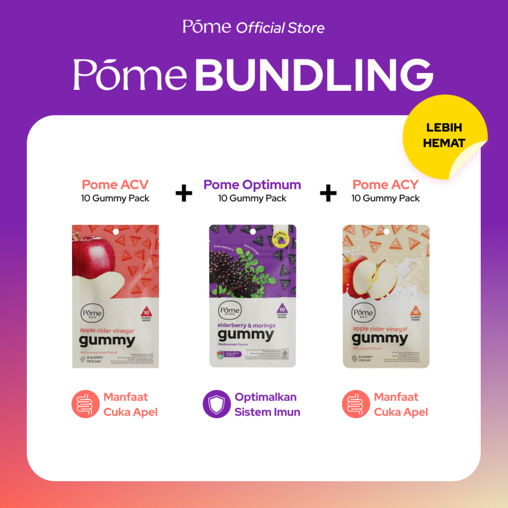 Jual Pome Bundling LEBIH HEMAT - Pome ACV 1 Sachet + Pome Optimun 1 ...