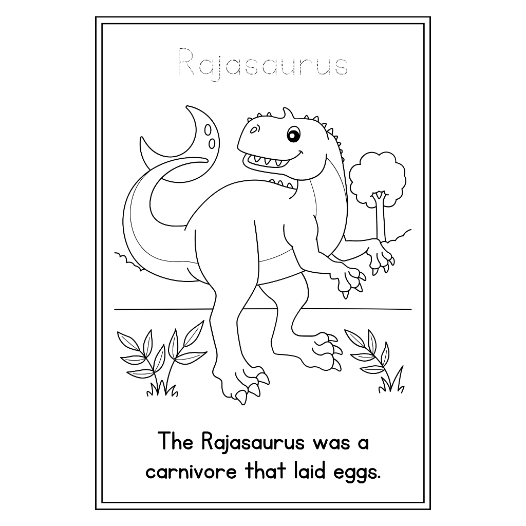 Jual DIY Coloring Page / Lembar Mewarnai Sketsa A4 80 Gsm Tema Dino Ada ...