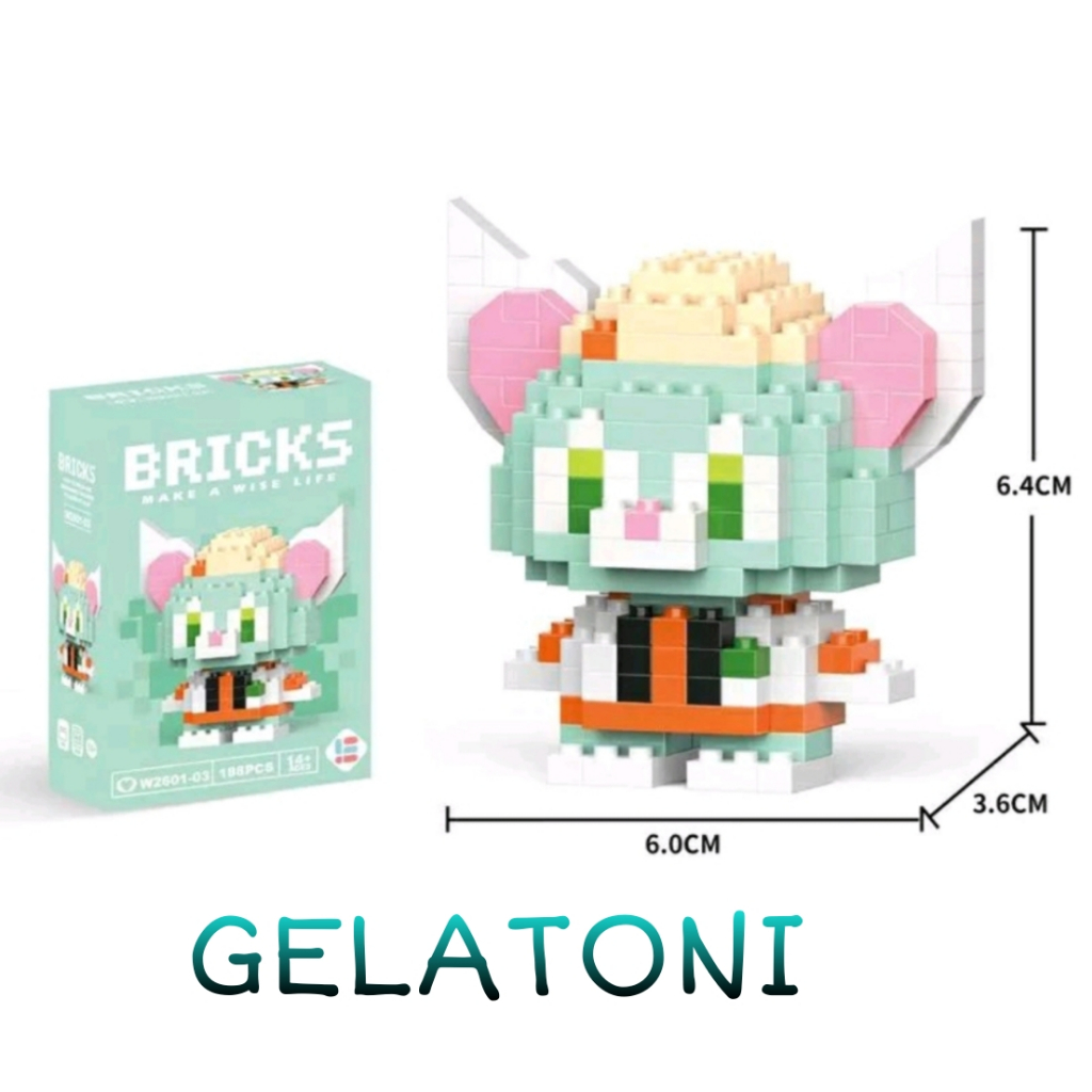 Jual Bricks Karakter Nano Block Model Karakter Mini Building Block ...