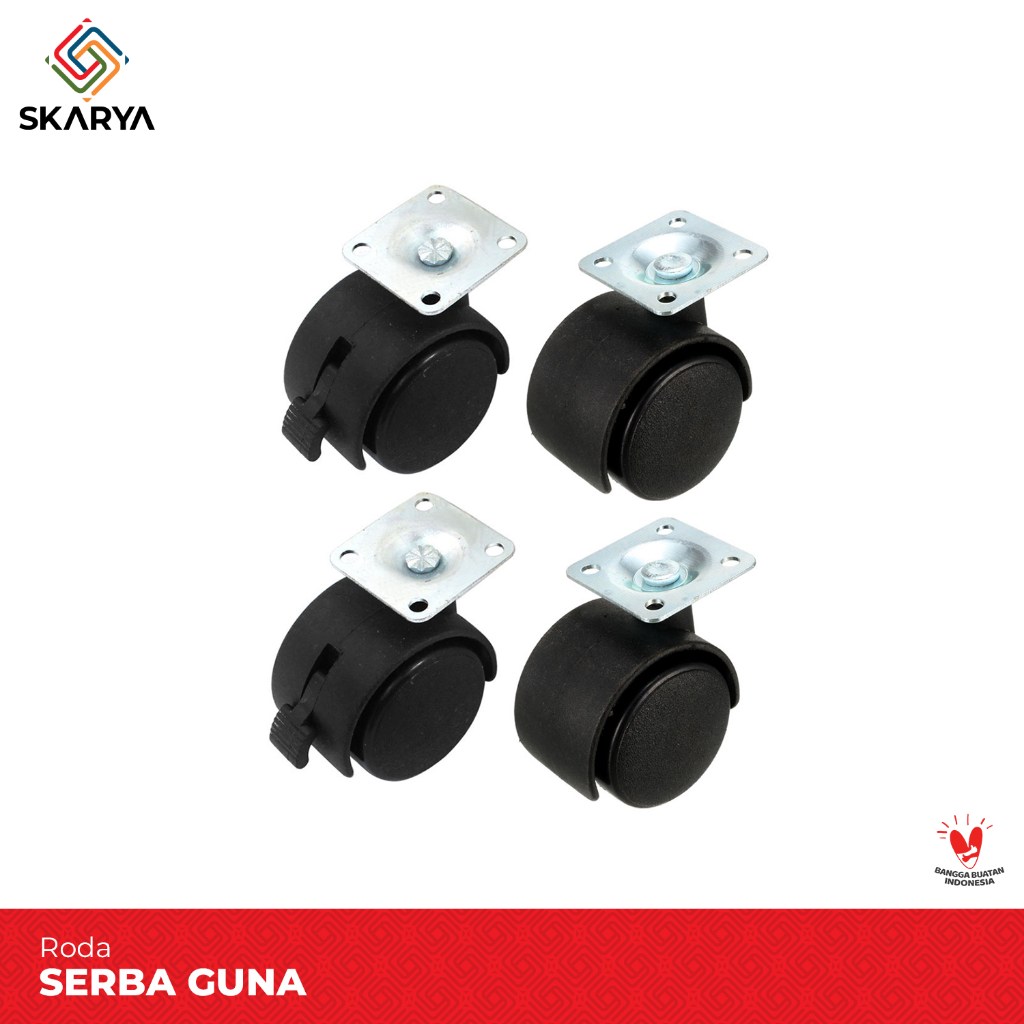Jual Roda Lemari / Laci / Etalase / Furniture / Serbaguna (4Pcs) Baru ...