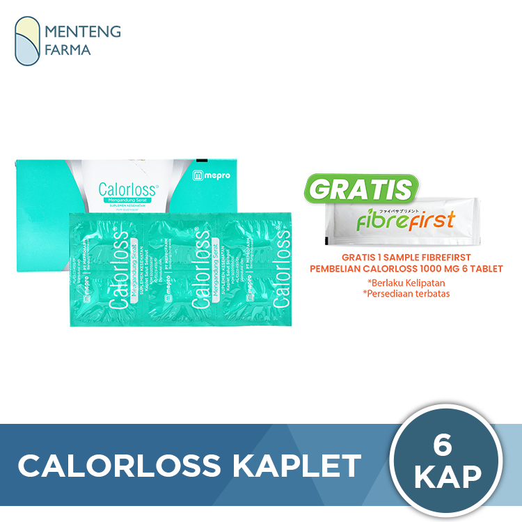 Jual Calorloss 1000 mg 6 Tablet - Suplemen Makanan Kaya Serat | Shopee ...