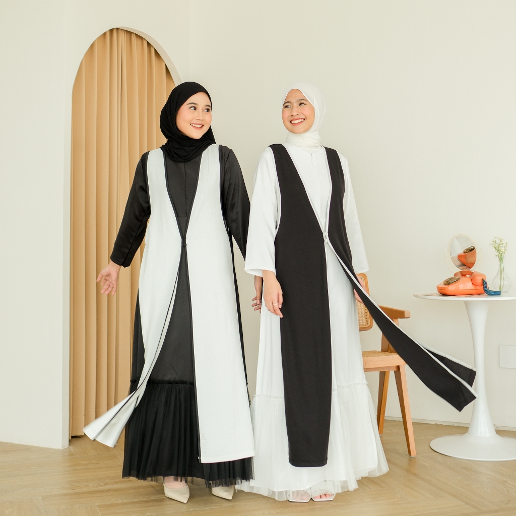 Jual REA | Outer Panjang Putih by Salasa Outfit | Shopee Indonesia