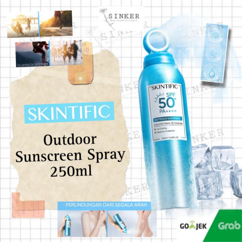 Jual Skintific Outdoor Sunscreen Spray SPF 50+ PA++++ sunscreen UVA/UVB ...