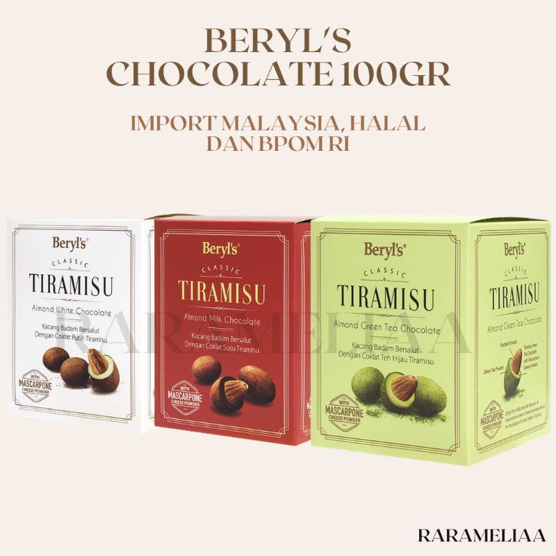 Jual 100gr Beryls classic tiramisu oleh oleh malaysia hampers coklat ...
