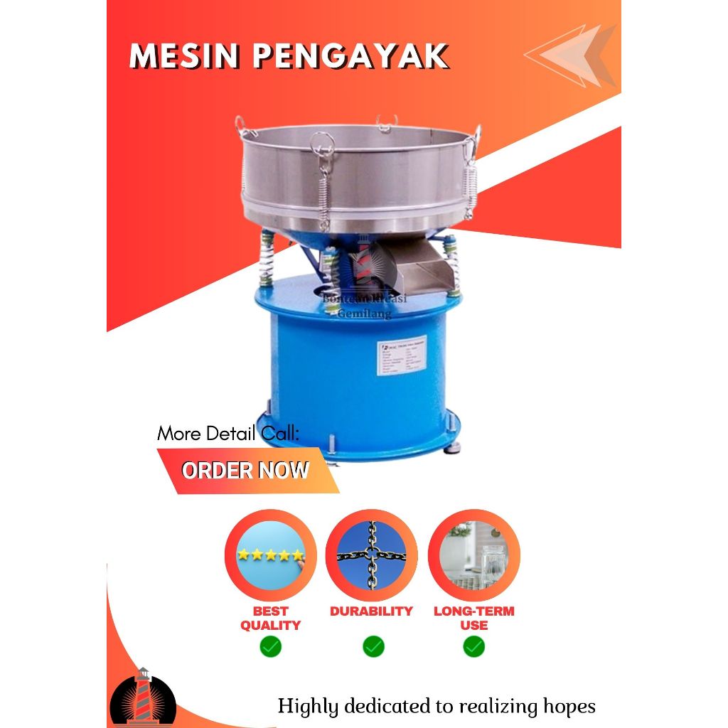 Jual Electric Vibro Sparator - Mesin Ayakan Tepung - Mesin Pengayak ...