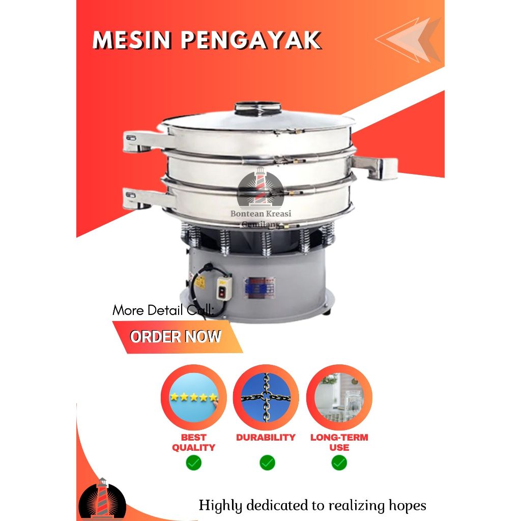 Jual Mesin Pengayak tepung - Mesin Electric Vibro Separator | Shopee ...