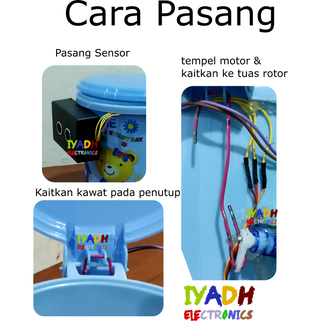 Jual Modul sensor kendali tutup tempat sampah dengan Arduino Nano dan ...