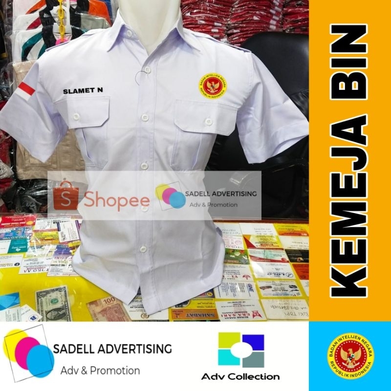 Jual Kemeja BIN Seragam Badan Intelijen Negara Putih PDH Lengan Pendek ...