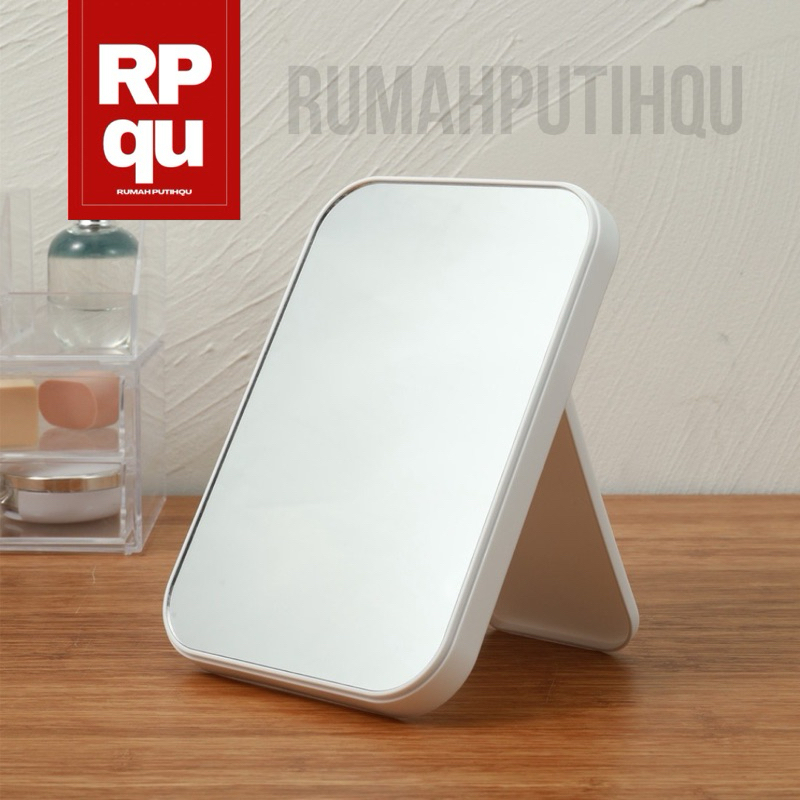Jual RPQU Kaca Cermin Make Up Aethetic Warna Putih. | Shopee Indonesia