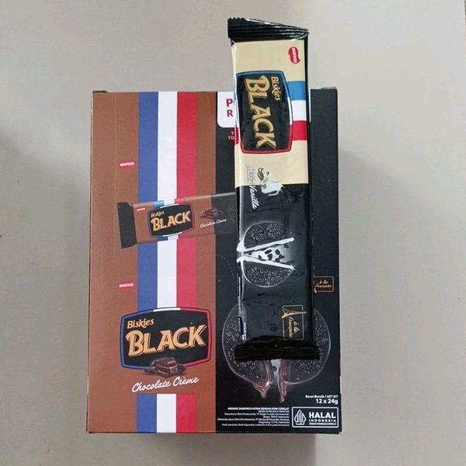 Jual Biskuit Biskies Black CHOKLAT 24gr- Pak isi 12 Pcs MURAH COCOK ...