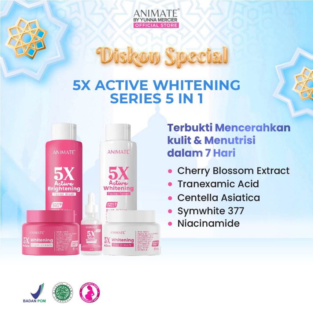 Jual Animate 5x Active Whitening Series 5in1 | Shopee Indonesia