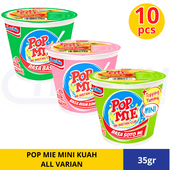 Jual (ISI 10pcs) POP MIE MINI KUAH SEMUA RASA (BISA MIX VARIAN ...