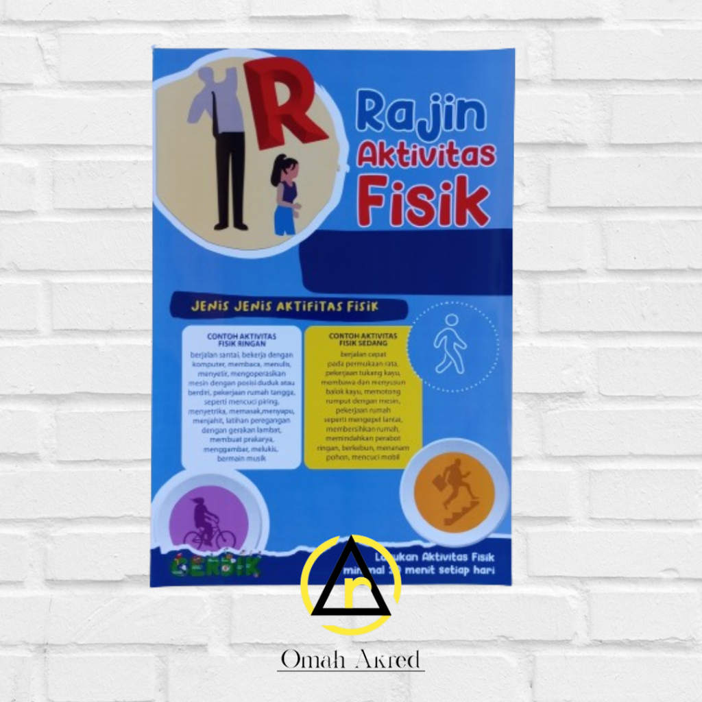 Jual Poster CERDIK - Rajin Aktivitas Fisik - Jenis Aktivitas Fisik ...