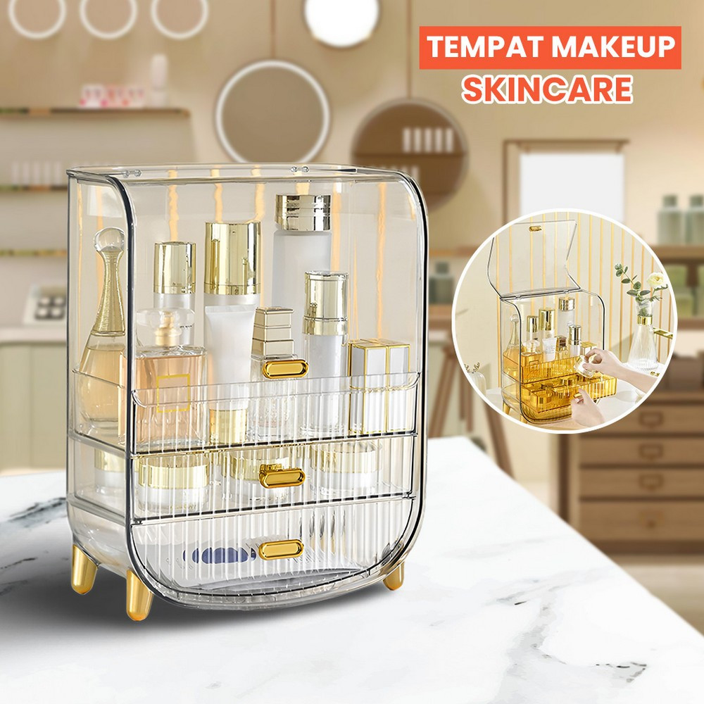 Jual Rak Kosmetik dengan Laci Anti Debu Tempat Makeup Skincare ...