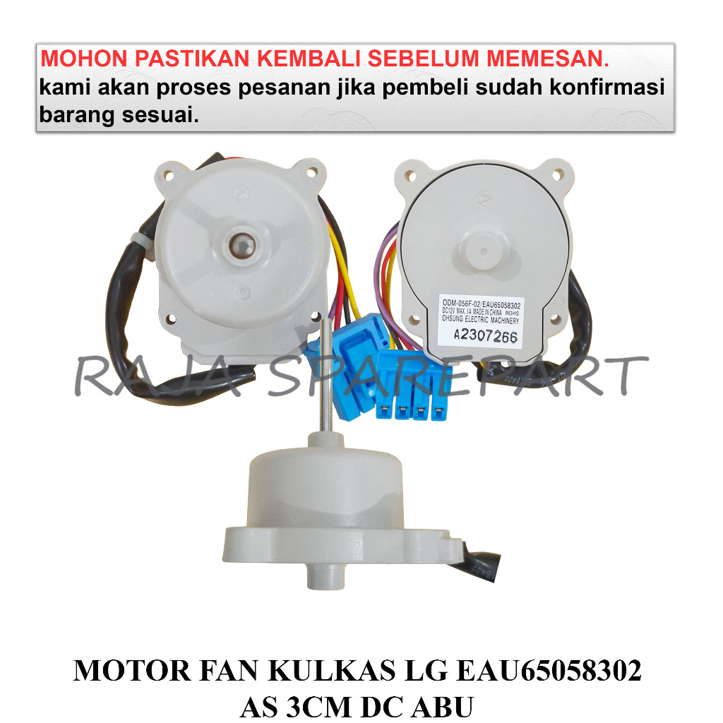 Jual MFK8302 FAN MOTOR/DINAMO KULKAS/MOTOR FAN KULKAS LG EAU65058302 AS ...